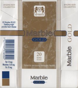 Paquete de Cigarrillos: Marble gold (SuizaCol:CH-CT-0065