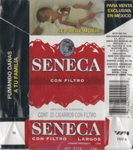 Cigarette Pack: Seneca con filtro (MexicoCol:MX-CT-0502