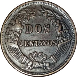 Coin: 2 Centavos (Peru(1863~1965 - Republic (Decimal) Circulation) Col ...