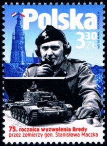 Stamp: 75th Anniversary of Liberation of Breda by Polish Forces ...