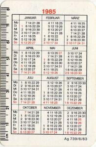 Pocket Calendar: IFA Mobile DDR (Germany, Democratic Republic (DDR)(IFA ...