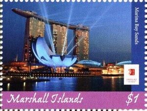 Stamp: Marina Bay Sands (Marshall Islands(Sites and Scenes of Singapore ...