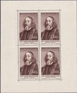 Stamp: Jan Ámos Komenský (1592-1670) (Czechoslovakia) (Jan Ámos ...