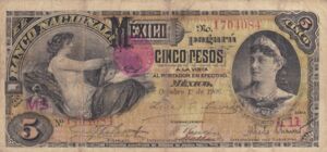 Banknote: 5 Pesos (Mexico(Specialized Issue "El Banco Nacional de ...