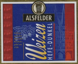 Drink Label: Alsfelder Weizen Hefe-dunkel (Brauerei Alsfeld, Germany ...