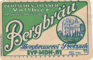 Drink Label: Bergbräu Pilsner (Bergbrauerei Pretzsch, Germany ...