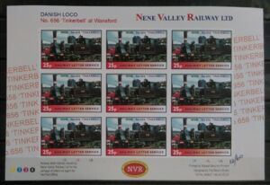 Stamp: Danish Loco n° 656 Tinkerbell at Wansford Railway Letter ...