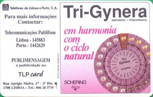 Phonecard: Gynera (I) (Telefones de Lisboa e Porto (TLP), Portugal) (Medicamentos e Laboratorios ...