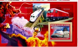 Stamp: Chinese Locomotives (Guinea(Chinese Trains (2006)) Mi:GN BL1045 ...