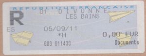 Stamp: Paper Aeroplanes Registered mail (France(Paper Aeroplanes) Col ...