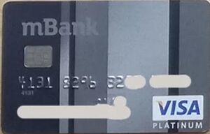 Bank Card: Visa Platinum (BRE Bank SA/MultiBank/mBank, PolandCol:PL-VI-0496