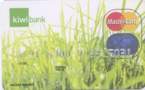 Bank Card: Kiwi Bank MasterCard (Kiwibank, New Zealand) Col:NZ-MC-0006