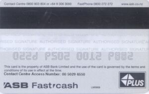 Bank Card: ASM Fastcash (ASB Bank, New Zealand) Col:NZ-GM-0005