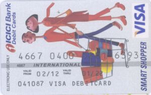 Bank Card: ICICI Bank Visa Debit Smart Shopper (ICICI Bank, India ...