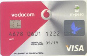 Bank Card: Bidvest Bank Vodacom Visa (Bidvest Bank, South AfricaCol:ZA ...