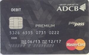 Bank Card: ADCB MasterCard Debit Premium (Abu Dhabi Commercial Bank ...