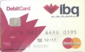 Bank Card: IBQ MasterCard Debit (International Bank of Qatar, QatarCol ...