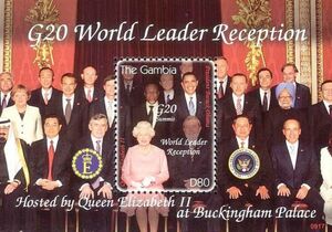 Stamp: At G20 World Leader Reception (Gambia(President Barack Obama and ...