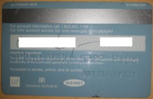 Bank Card: Gap (GE Capital Bank, United States of AmericaCol:US-GM-0324