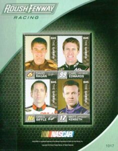 Stamp: NASCAR Drivers (Gambia(NASCAR Drivers (2010)) Mi:GM 6262-6265KB ...