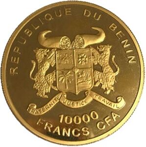 Coin: 10,000 CFA Francs (Euro Introduction) (Benin) (2002 - Euro ...