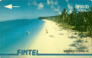Phonecard: Vatulele Beach (Fintel, Fiji(GPT Cards) Col:4CWFA (FJ),MV ...