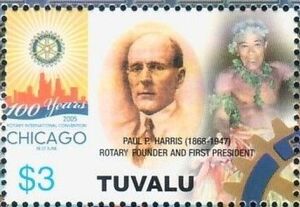 Stamp: Paul P Harris (Tuvalu(Rotary International) Mi:TV 1244