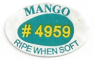 Fruit Sticker: Mango #4959 Ripe when soft (Unknown) Col:UN-FR-00669