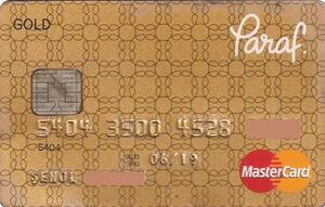 Bank Card: Paraf GOLD (Halkbank, Türkiye (Turkey)Col:TR-MC-0388