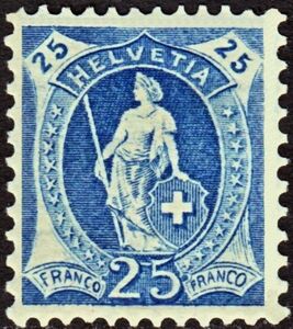Stamp: Standing Helvetia (Switzerland(Standing Helvetia) Mi:CH 81A,Sn ...