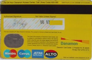 Bank Card: Danamon (Bank Danamon, IndonesiaCol:ID-MC-0082.01