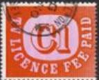 Stamp: TV Licence Fee Paid C1 Colour (United Kingdom: Revenue Stamps ...