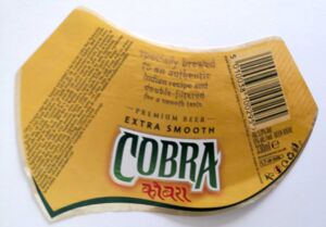 Etiqueta de bebida: Cobra extra smooth (Molson Coors, Reino UnidoCol:GB ...