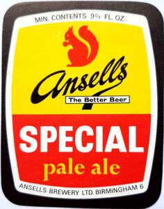 Drink Label: Special pale ale (Ansells Brewery Birmingham, United ...