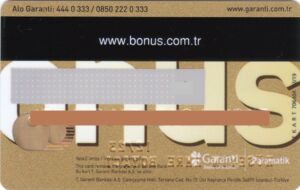 Bank Card: Garanti-Bonus-Gold (Garanti Bankası, Türkiye (Turkey)Col:TR ...