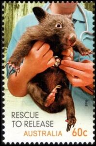 Stamp: Common Wombat (Vombatus ursinus) (Australia(Wildlife Caring ...