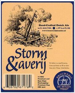 Drink Label: Storm & Averij (Brouwerij de Molen, NetherlandsCol:NL-BEER ...