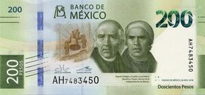 Banknote: 200 Pesos (Mexico(2017-2022 "Historical Identity and Natural ...