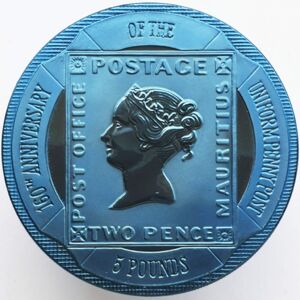 Moneda: 5 Pounds (160th Ann. of the uniform Penny Post) (Gibraltar ...
