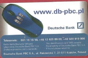 Bank Card: Deutsche Bank (Deutsche Bank PBC S.A., Poland) Col:PL-GM-0079