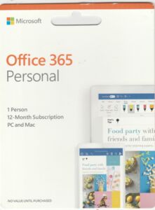 Gift Card: Office 365 Personal (Microsoft, Australia(Office) Col:AU ...