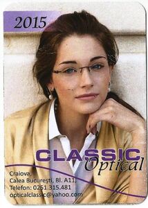 Calendario de Bolsillo: Classic Optical (Rumanía(Advertising) Col:RO-2015-Adv-007.03