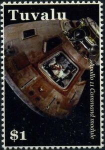 Stamp: Apollo 11 Command Module (Tuvalu(50th Anniversary of Space ...