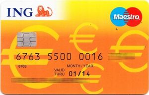 Bank Card: Maestro (ING Bank Śląski SA, PolandCol:PL-MS-0067.02