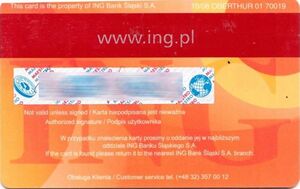 Bank Card: Maestro (ING Bank Śląski SA, PolandCol:PL-MS-0067.02