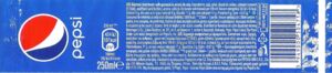 Etiqueta de bebida: Pepsi (PEPSICO-IVI Ltd., GreciaCol:GR-SODA-000804