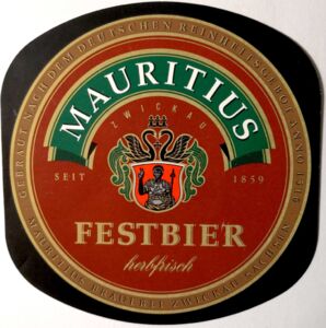 Drink Label: Mauritius Festbier (Mauritius Brauerei Zwickau GmbH ...