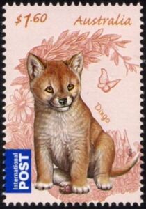 Stamp: Dingo (Canis lupus dingo) (Australia(Australian Bush Babies (1st ...