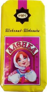 Chocolate Wrapper: Rakhat Chocolate Alenka (Rakhat JSC, KazakhstanCol ...