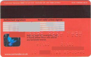 Bank Card: Santander Debit (Santander, United Kingdom of Great Britain ...